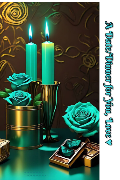 Black Maximalist Date/dinner Frame Template Poster | PosterMyWall