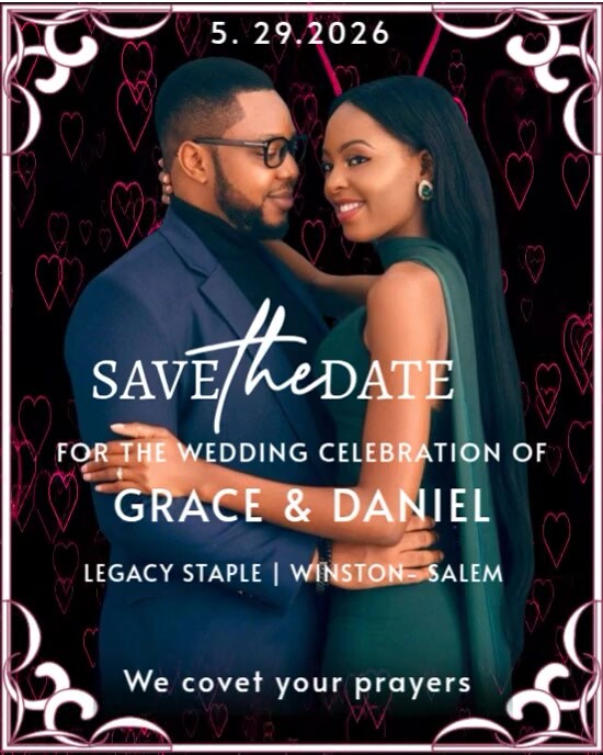 Black Maximalist Dave The Date - Wedding Invitation Instagram Portrait ...