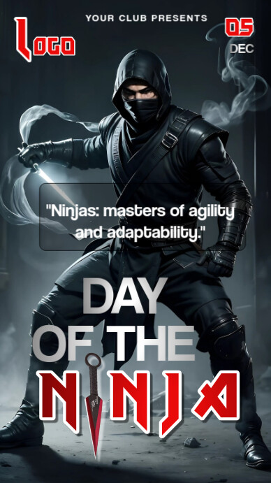 Copy of Black Maximalist Day Of The Ninja Instagram Story | PosterMyWall