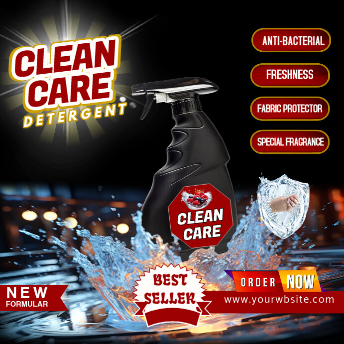 Black Maximalist Detergent Instagram Post Template | PosterMyWall