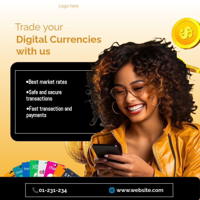 Copy of Black Maximalist Digital Currencies Instagram Post | PosterMyWall
