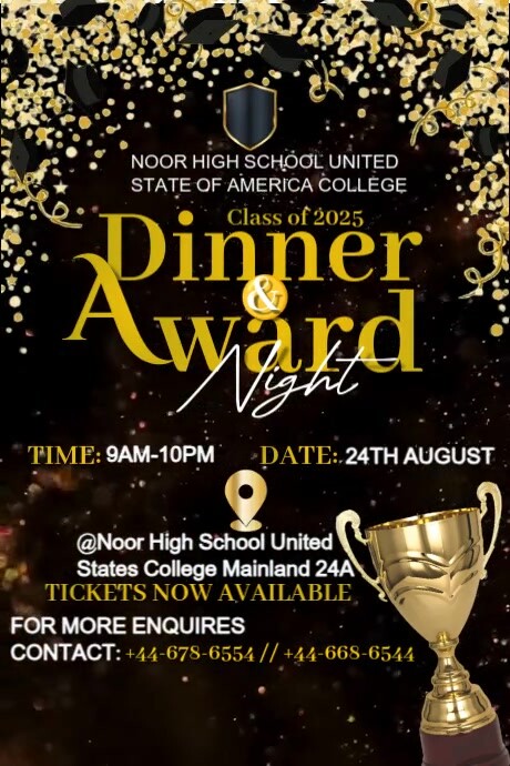 Black Maximalist Dinner And Award Night Party Flyer Poster Template | PosterMyWall