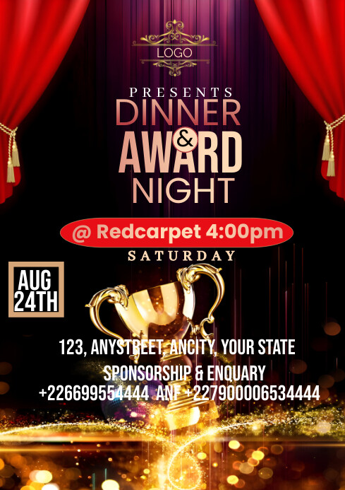 Copy of Black Maximalist Dinner Award Night A4 | PosterMyWall