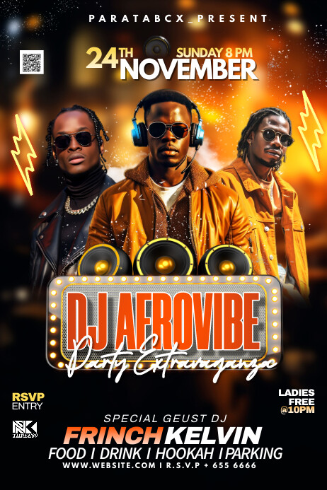 Copy of Black Maximalist Dj Afro Vibes Poster | PosterMyWall