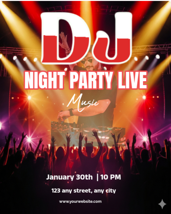 Black Maximalist Dj Night Party Live Music Instagram Flyer Instagram ...