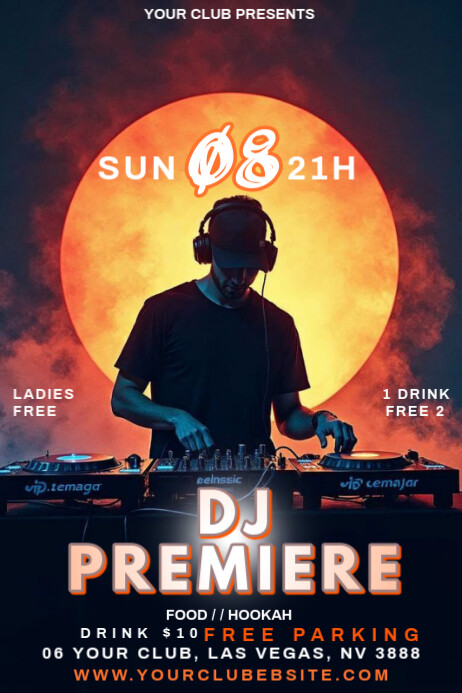 Black Maximalist Dj Premiere Party Poster Template | PosterMyWall