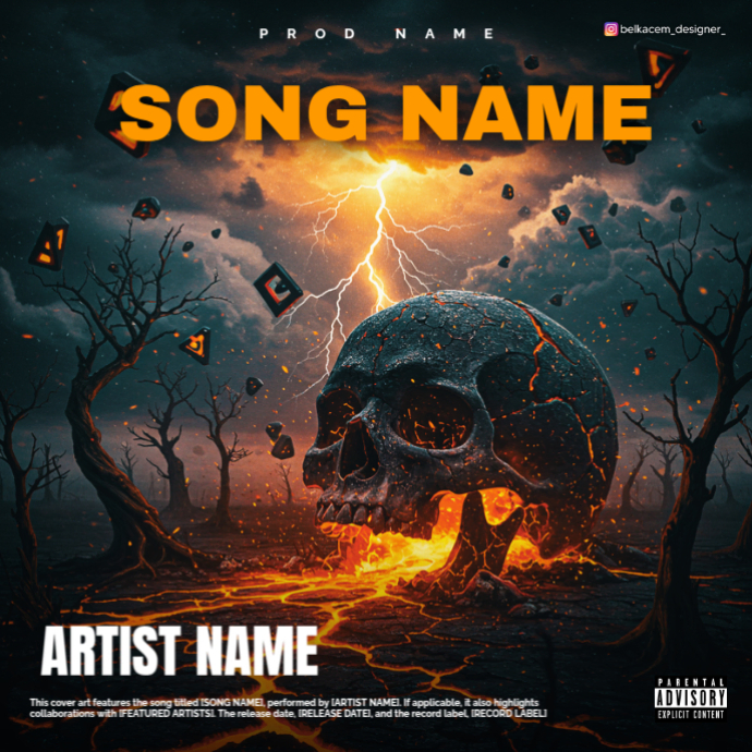 Black Maximalist Doomsday Clock Album Cover Template | PosterMyWall