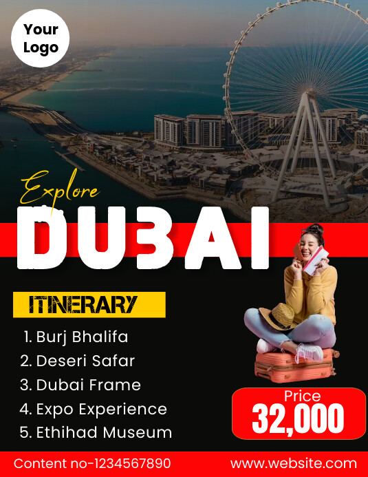 Copy of Black Maximalist Dubai Flyer (us Letter) | PosterMyWall