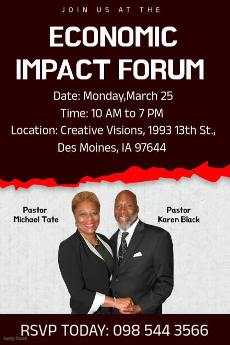 Black Maximalist Economic Impact Forum Poster Template | PosterMyWall