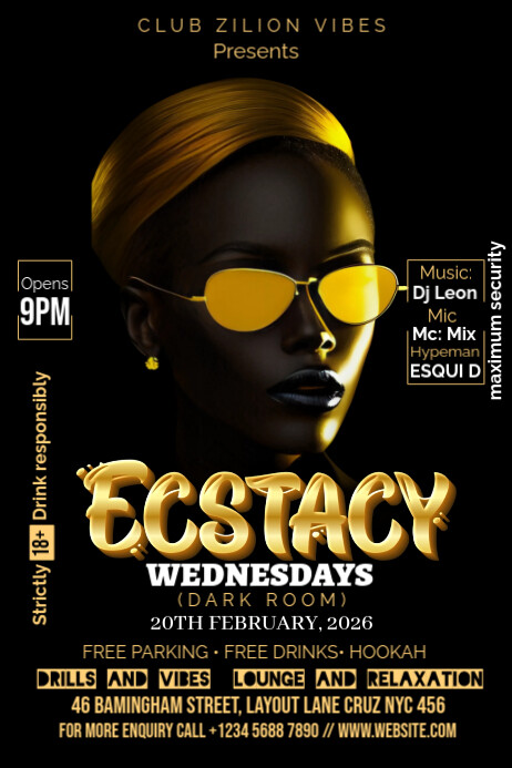 Copy of Black Maximalist Ecstacy Wednesday Poster | PosterMyWall