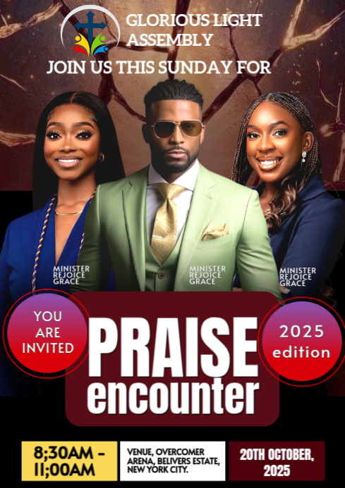 Black Maximalist Editable Church Flyer A3 Template | PosterMyWall