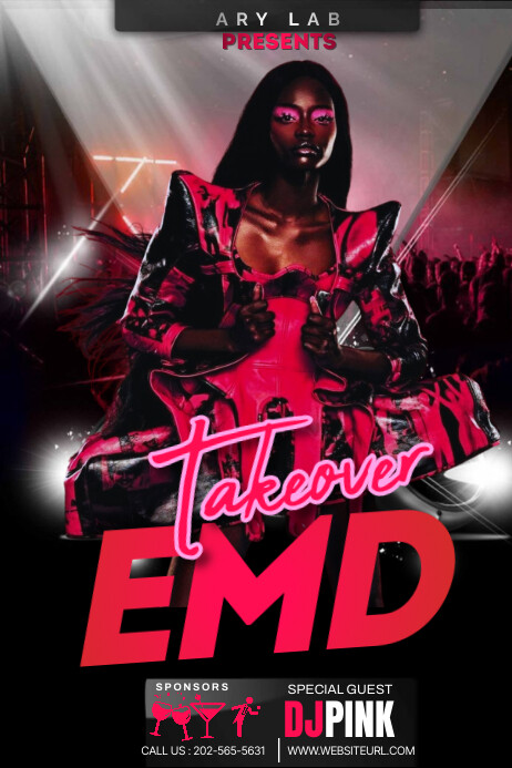 Black Maximalist Edm Party Poster Template | PosterMyWall
