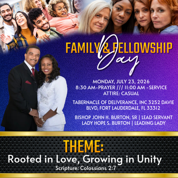 Plantilla de Black Maximalist Family & Fellowship Day Flyer Instagram ...
