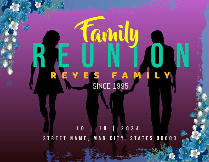 Black Maximalist Family Reunion Flyer (us Let Template | PosterMyWall