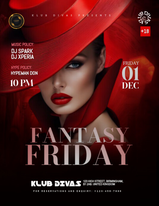 Plantilla de Black Maximalist Fantasy Friday Flyer (us Letter ...