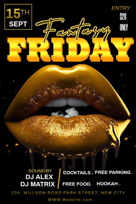 Copy of Black Maximalist Fantasy Friday Poster | PosterMyWall
