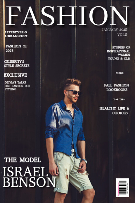 Copy of Black Maximalist Fashion Magazine Cover Poster | PosterMyWall