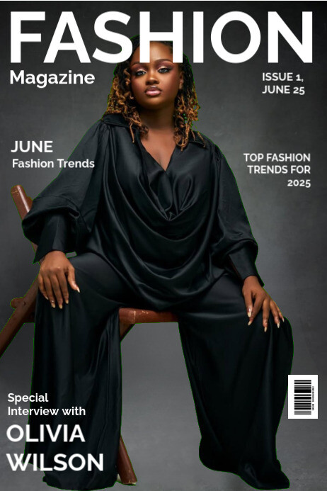 Copy of Black Maximalist Fashion Magazine Cover Poster | PosterMyWall