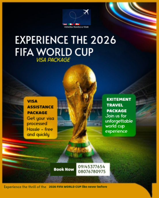 Plantilla de Black Maximalist Fifa World Cup 2026™ Visa & Travel ...