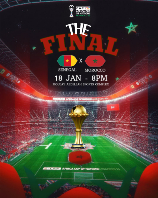 Black Maximalist Final Match: Senegal Vs Morocco Instagram Portrait ...