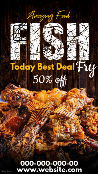 Black Maximalist Fish Fray Instagram Story Template | PosterMyWall