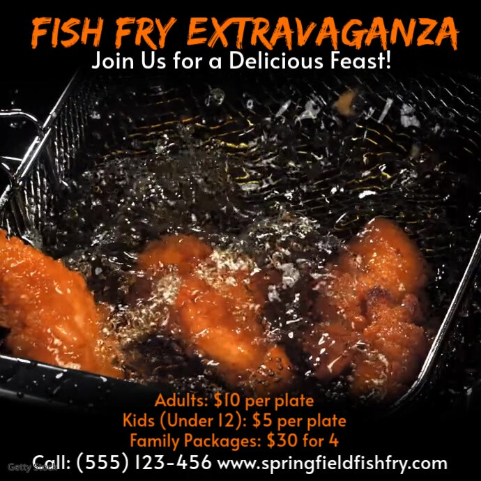 Black Maximalist Fish Fry Instagram Post Templat | PosterMyWall