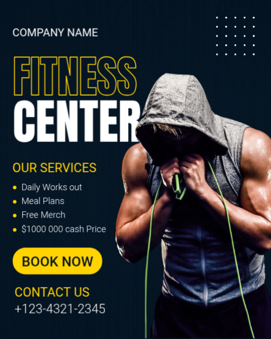 Plantilla de Black Maximalist Fitness Instagram Portrait | PosterMyWall