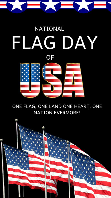 Black Maximalist Flag Day Of Usa Instagram St Template | PosterMyWall