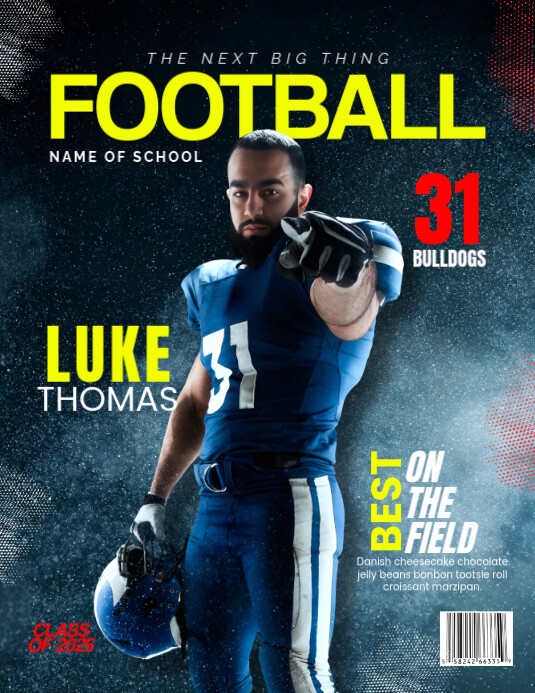 Copy of Black Maximalist Football Flyer (us Letter) | PosterMyWall