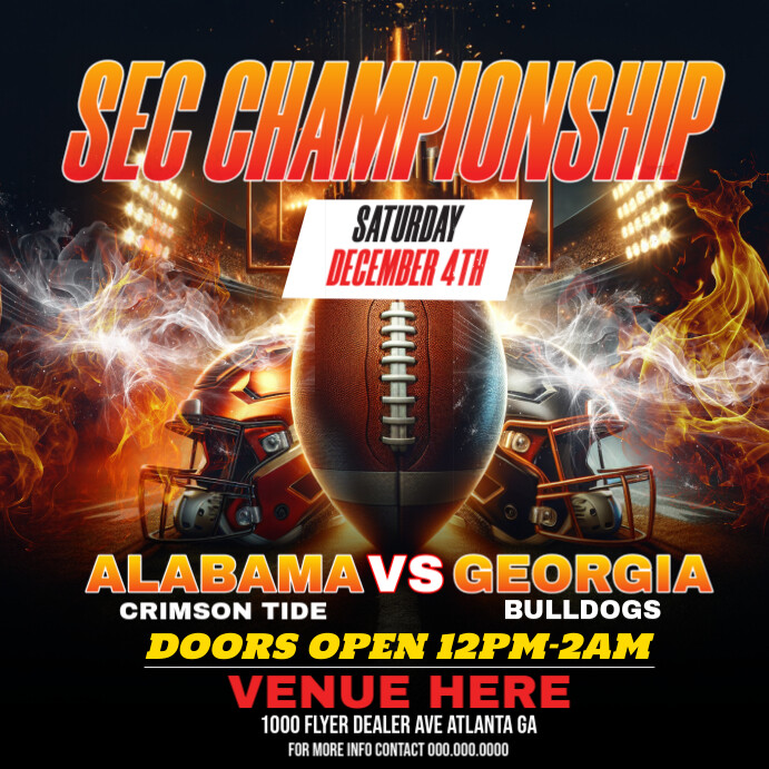 Black Maximalist Football Match Day Instagram Post Template | PosterMyWall