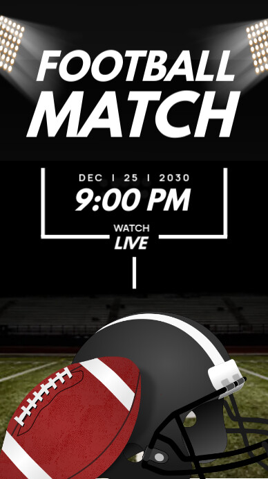 Copy of Black Maximalist Football Match Day Instagram Story | PosterMyWall