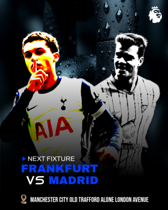 Plantilla de Black Maximalist Football Match Instagram Portrait ...