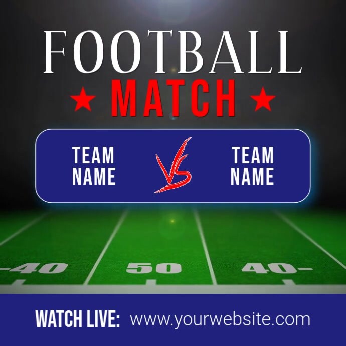 Copy of Black Maximalist Football Match Instagram Post | PosterMyWall