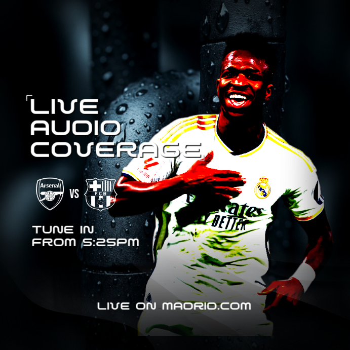 Black Maximalist Football Match Live Coverage Template | Sports ...