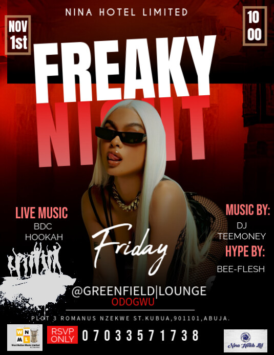 Black Maximalist freaky Friday Night Flyer ( Template | PosterMyWall