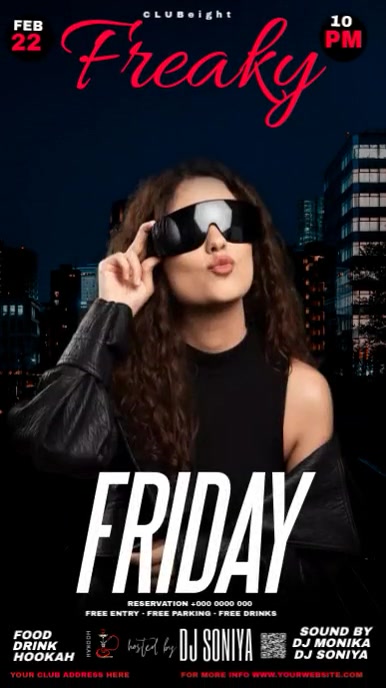 Black Maximalist Freaky Friday Night Instagram Story Template ...