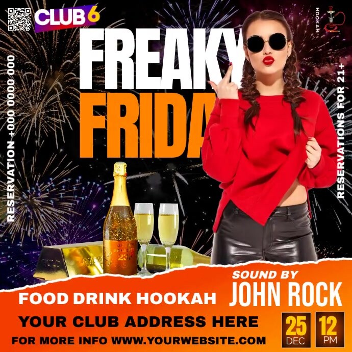 Black Maximalist Freaky Friday Night Party In Template Postermywall
