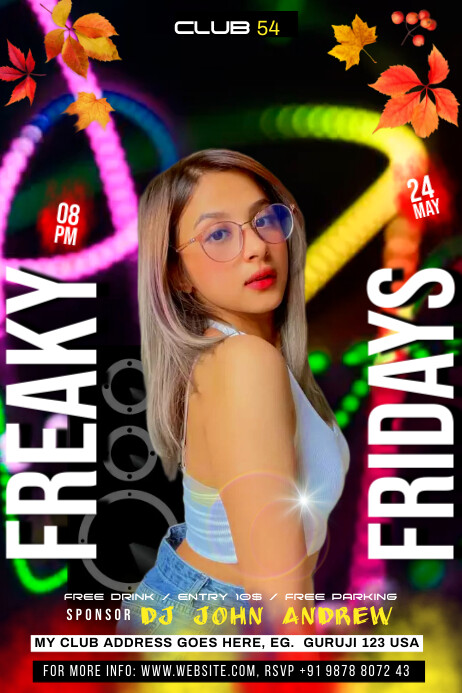 Copy of Black Maximalist Freaky Friday Night Party Po | PosterMyWall