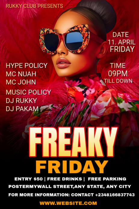 Copy of Black Maximalist Freaky Friday Night Party Poster | PosterMyWall