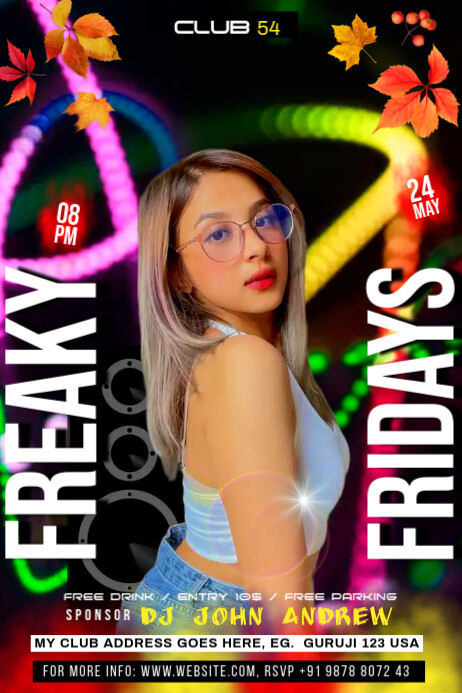 Black Maximalist Freaky Friday Nioght Party Poster Template | PosterMyWall