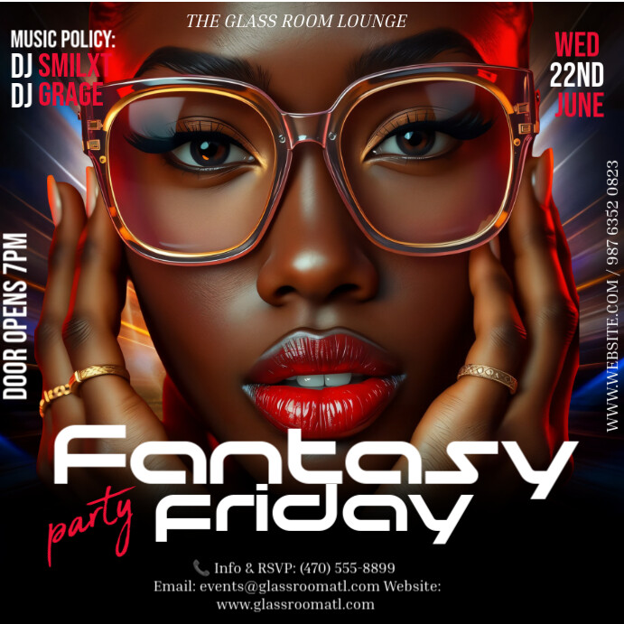 Black Maximalist Freaky Friday Party Flyer Instagram Post Template ...