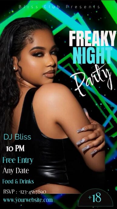 Copy of Black Maximalist Freaky Night Party Digital | PosterMyWall