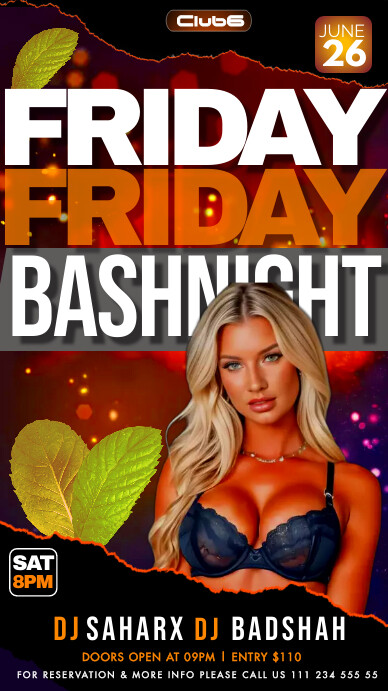 Copy of Black Maximalist Friday Bashnight Club Party | PosterMyWall