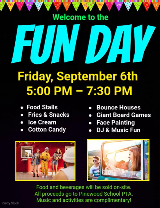 Copy of Black Maximalist Fun Day Flyer (us Letter) | PosterMyWall