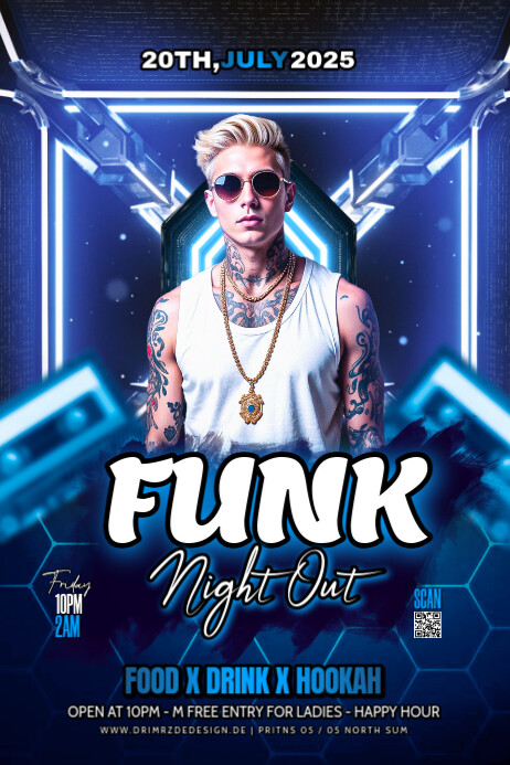 Copy of Black Maximalist Funk Night Party Poster | PosterMyWall