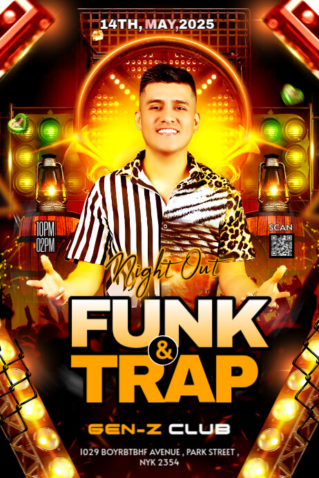 Copy of Black Maximalist Funk Night Poster | PosterMyWall