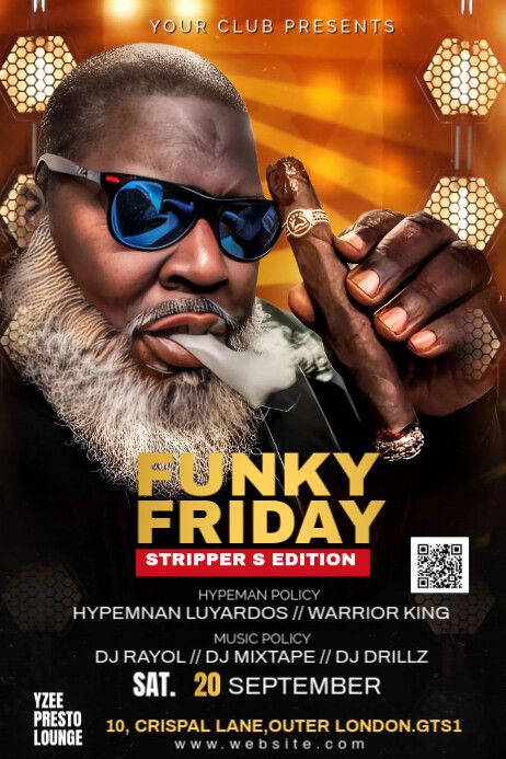 Black Maximalist Funky Friday Poster Template | PosterMyWall
