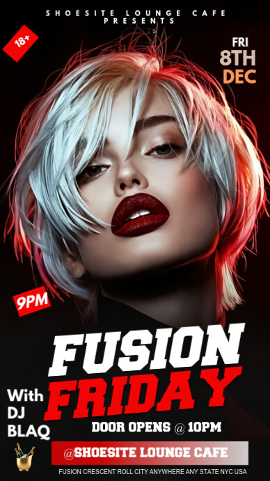 Copy of Black Maximalist Fusion Friday Night Party Poster Instagram ...
