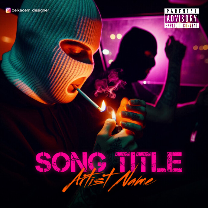 Black Maximalist Gang Girl Album Cover Template | PosterMyWall