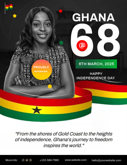 Copy of Black Maximalist Ghana Independence Day Flyer (us Letter) | PosterMyWall